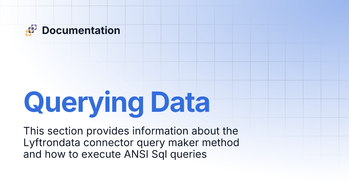 Querying Data | Documentation